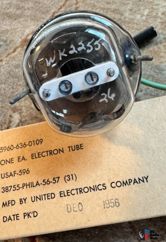 NOS USAF-596 Rectifier Tube with 5UG4 octal adapter, used in my Decware ...