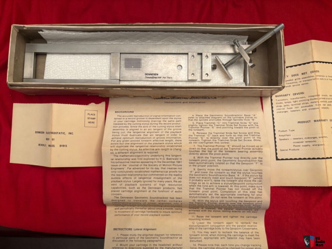 Dennesen Soundtracktor Protractor Alignment gauge in metal rare!!! For ...