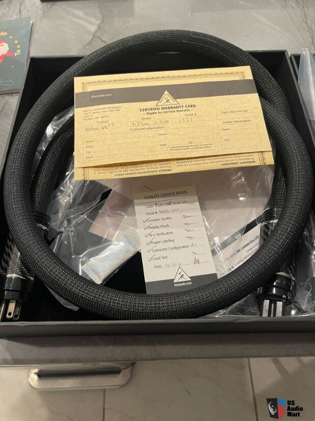 Shunyata Alpha NR v2 C-15 Cables Photo #5448579 - US Audio Mart