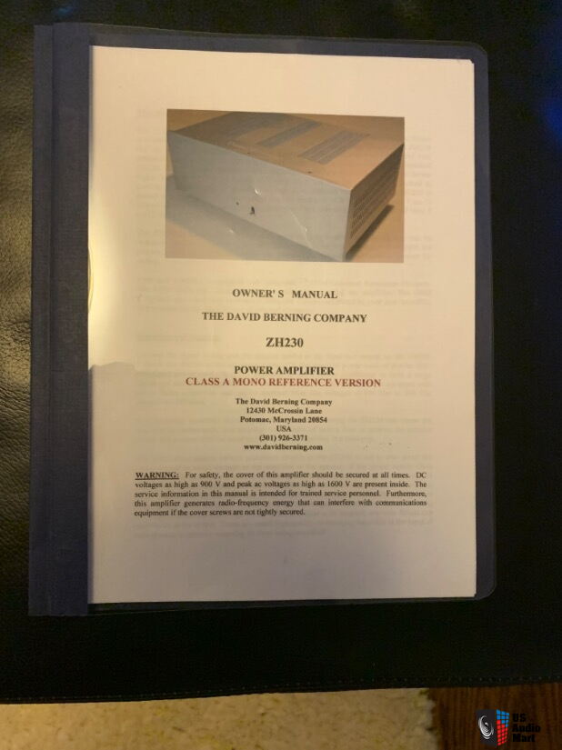 David Berning Special Edition Class A OTL Monoblocks Photo #5452799 ...