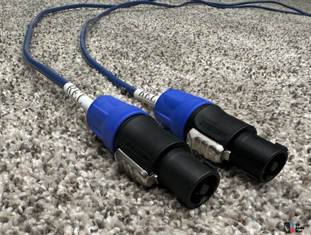 REL Acoustics Bassline Blue Cables (2) Photo #5453459 - US Audio Mart