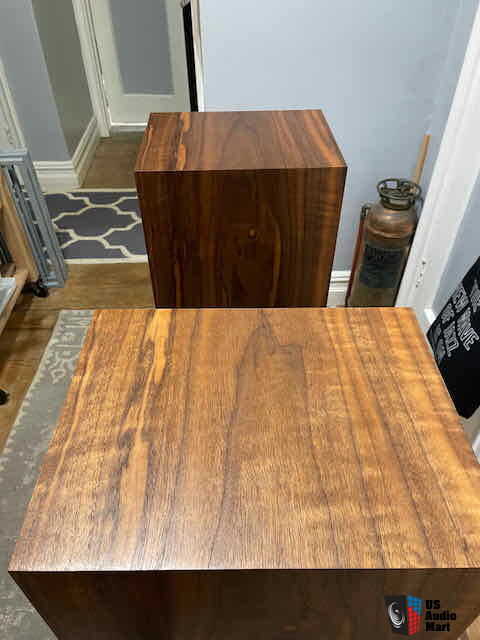 Omega Super Alnico Monitors - Claro Walnut Finish - w/Skylan Stands ...