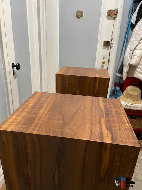 Omega Super Alnico Monitors - Claro Walnut Finish - w/Skylan Stands ...