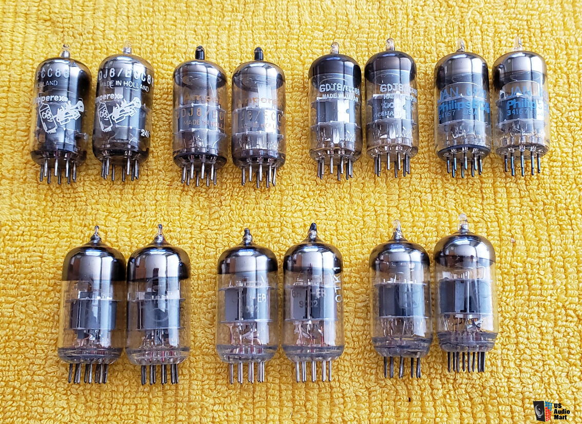 Lot of 14 NOS tubes ...... 6DJ8 and 6922 type ..... looking for quad ...