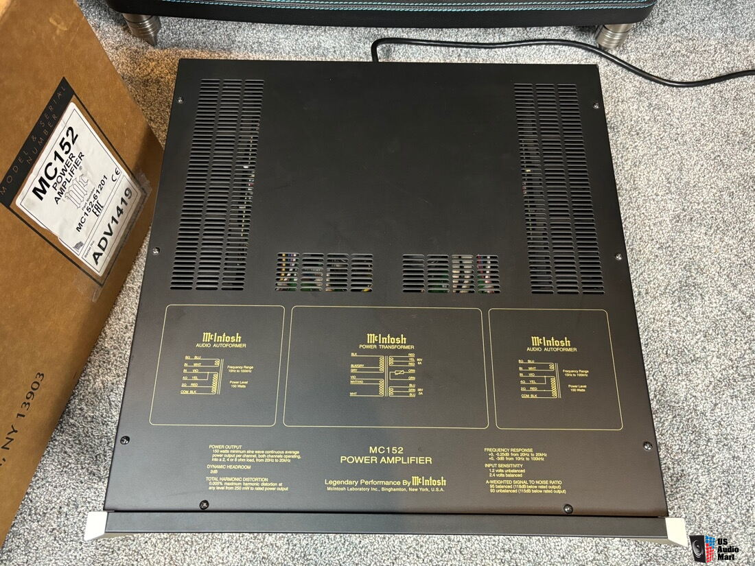 McIntosh MC152 Power Amplifier - Manual & Double Box Photo #5468373 ...