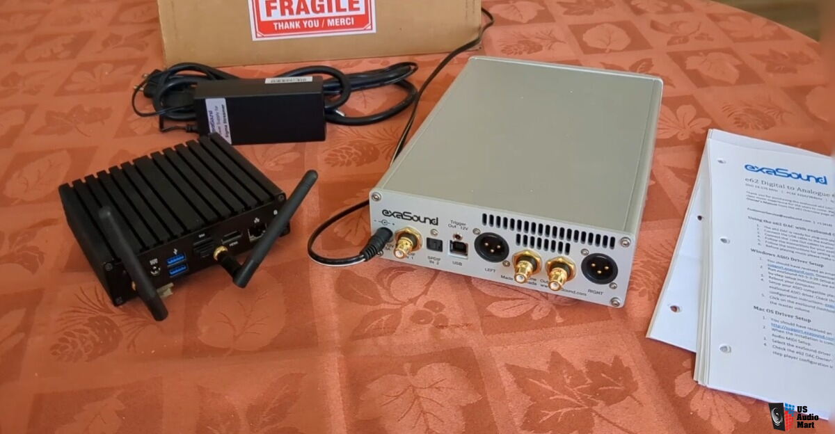 Exasound E62 DAC with Exasound Sigma Streamer and SBooster Linear Power ...