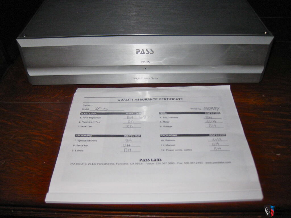Pass Labs XP-15 Phono Preamplifier Photo #549016 - US Audio Mart
