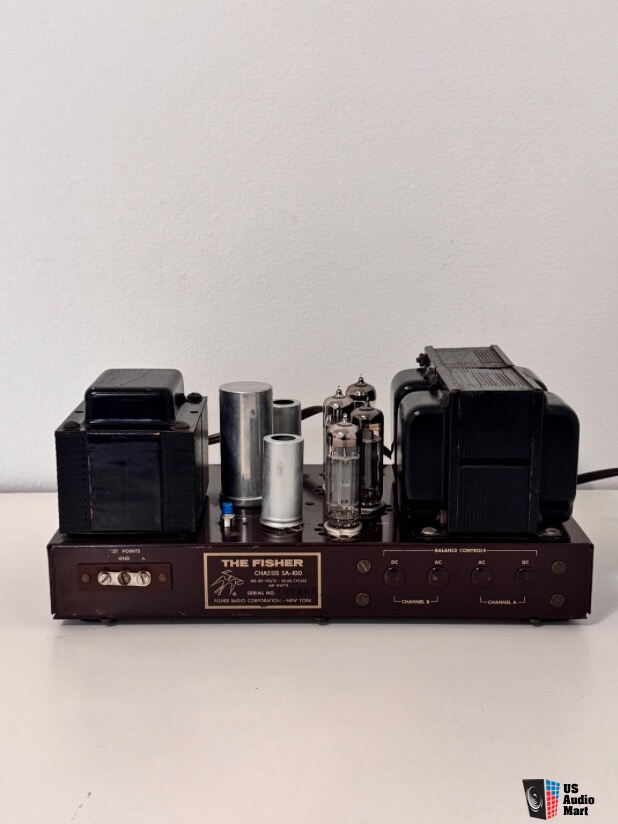 Fisher SA-100 EL84 Tube Power Amplifier All Original and Unrestored ...