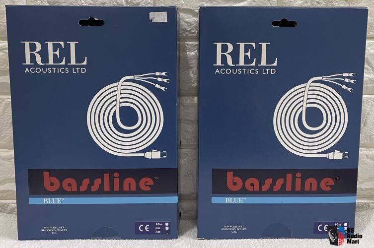REL Bassline Blue Cable 3M For Sale - US Audio Mart