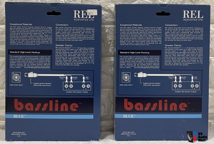 REL Bassline Blue Cable 3M Photo #5497290 - US Audio Mart