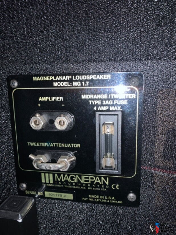 Trio of Magnepan MG-1.7 speakers for stereo and home theatre ...