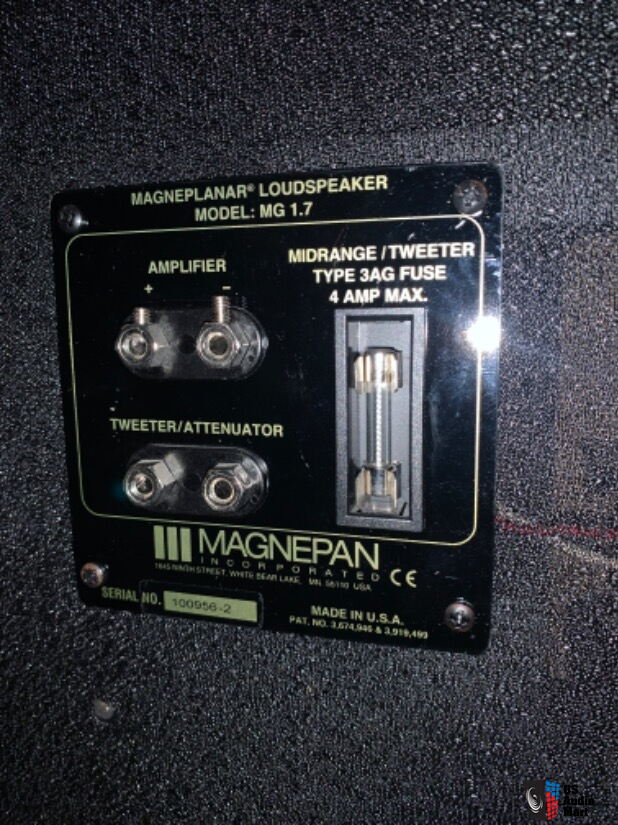 Trio of Magnepan MG-1.7 speakers for stereo and home theatre ...