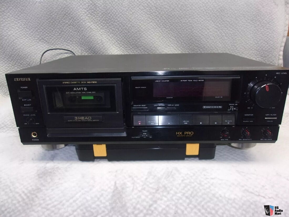 AIWA AD-F810 3 Head Cassette Deck HX PRO DBX *NEW BELTS* Very Good ...