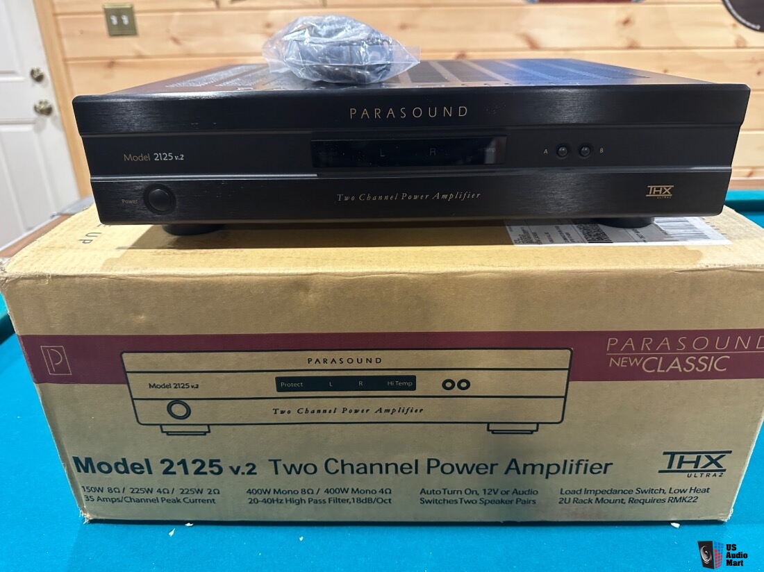 Parasound 2125 V2 Stereo Amplifier in Black Finish Photo #5510294 - US ...