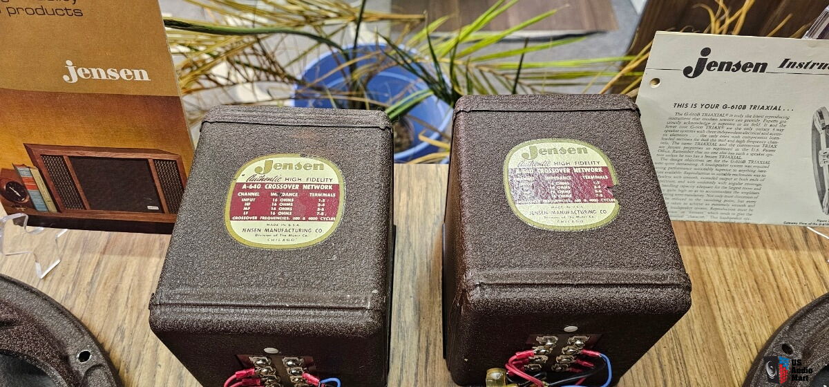 Rare 1960s Jensen G610B triaxial speakers, crossovers, & manuals Photo ...