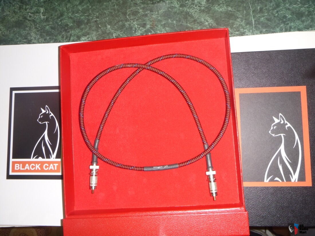 Black Cat Audio Digit 75 coax digital cable 1 meter universal RCA/BNC ...