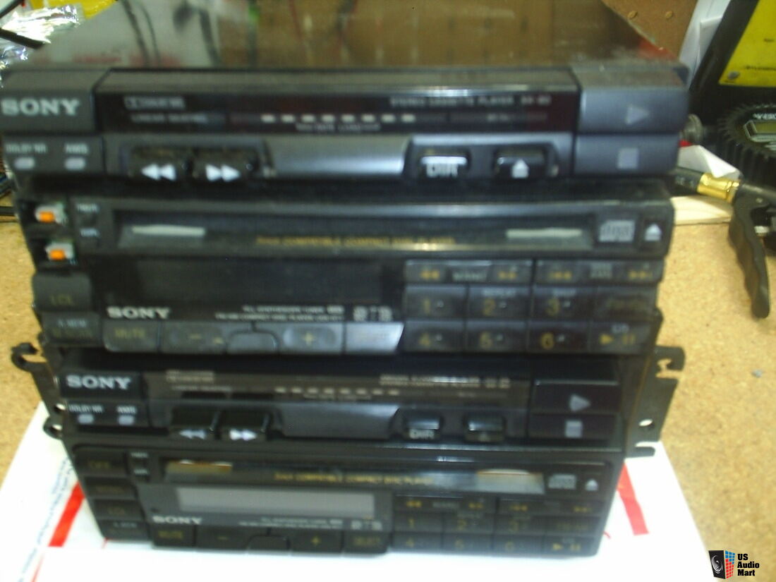 Vintage old school sony cdx-r77 cd player and xk-8d 1/2 din cassette ...