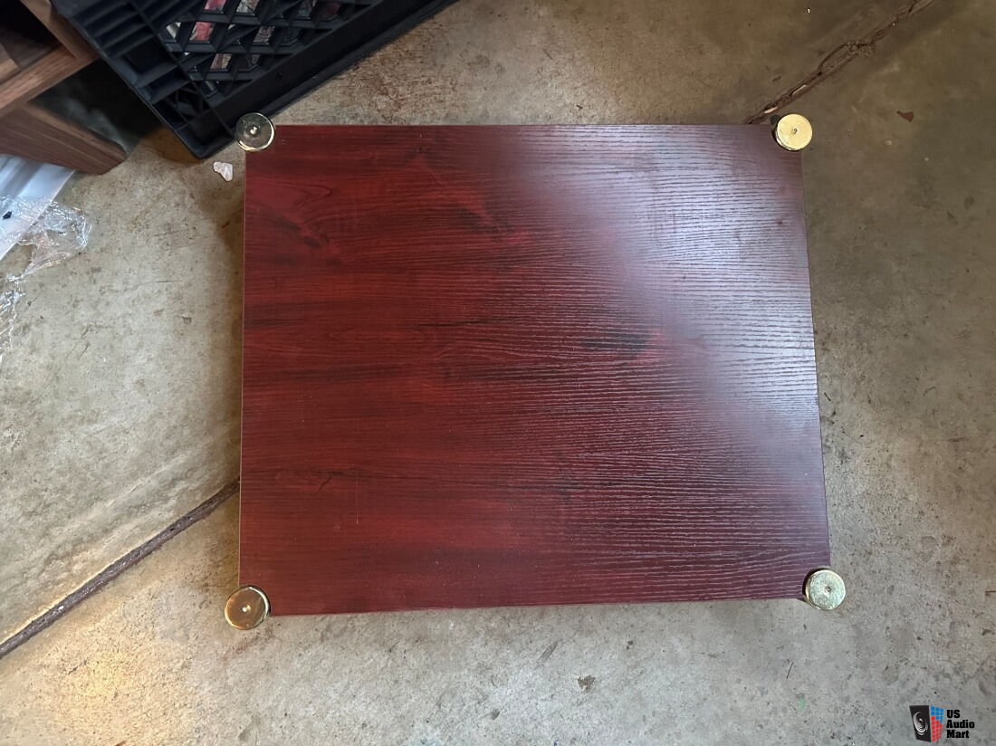 VTI Amp Stand w/ Gold Caps, Black Base and Cherry Shelf Photo #5528690 ...