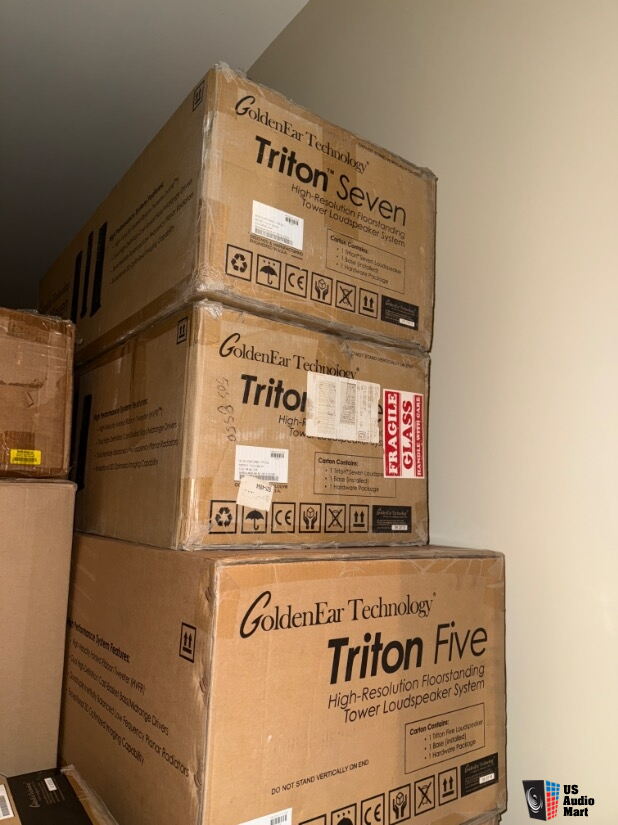 Triton 7 tower speakers NEW IN BOX Dealer Ad - US Audio Mart