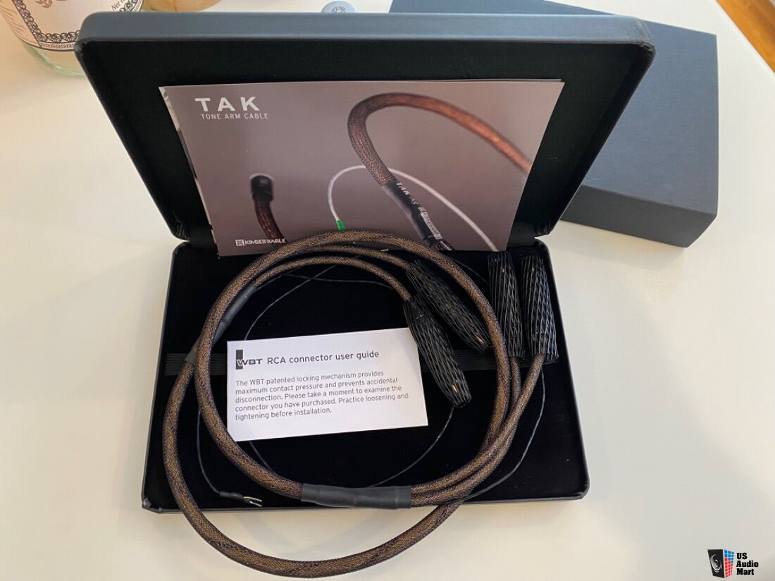 Kimber Kable TAK-CU phono tonearm cable 1.0m RCA-RCA with WBT 0114cu ...