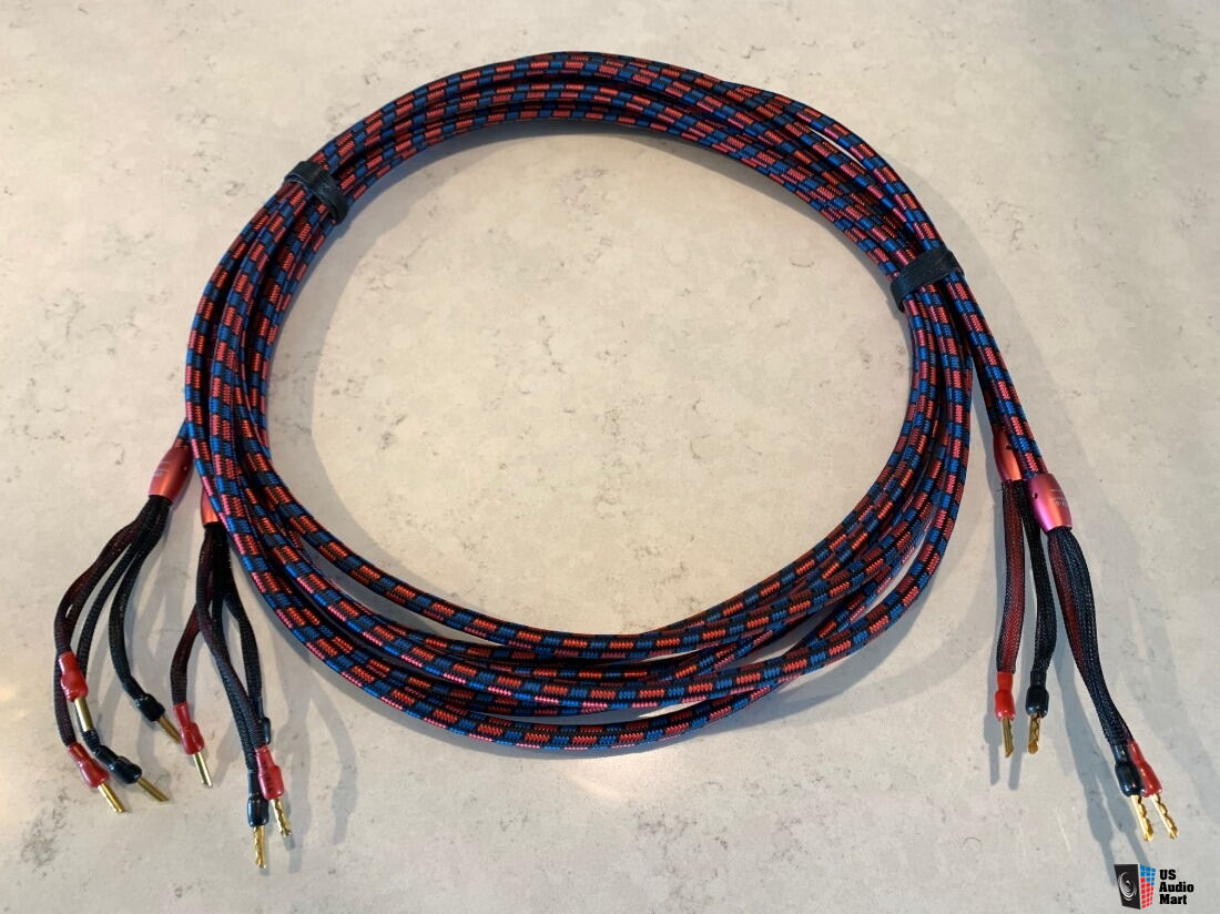 AudioQuest CV-6 BiWire Speaker Wire Cable 15' Pair Bannana + Optional ...