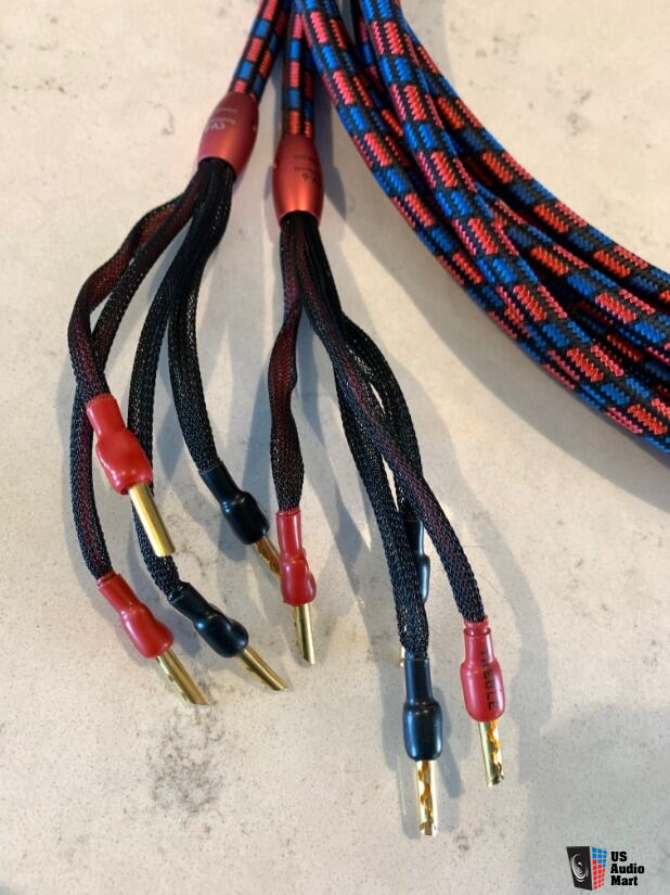 AudioQuest CV-6 BiWire Speaker Wire Cable 15' Pair Bannana + Optional ...