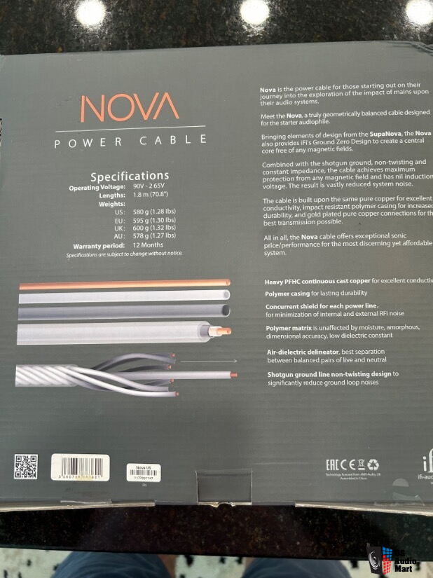 Ifi Nova Audiophile Power Cable Photo #5543769 - US Audio Mart