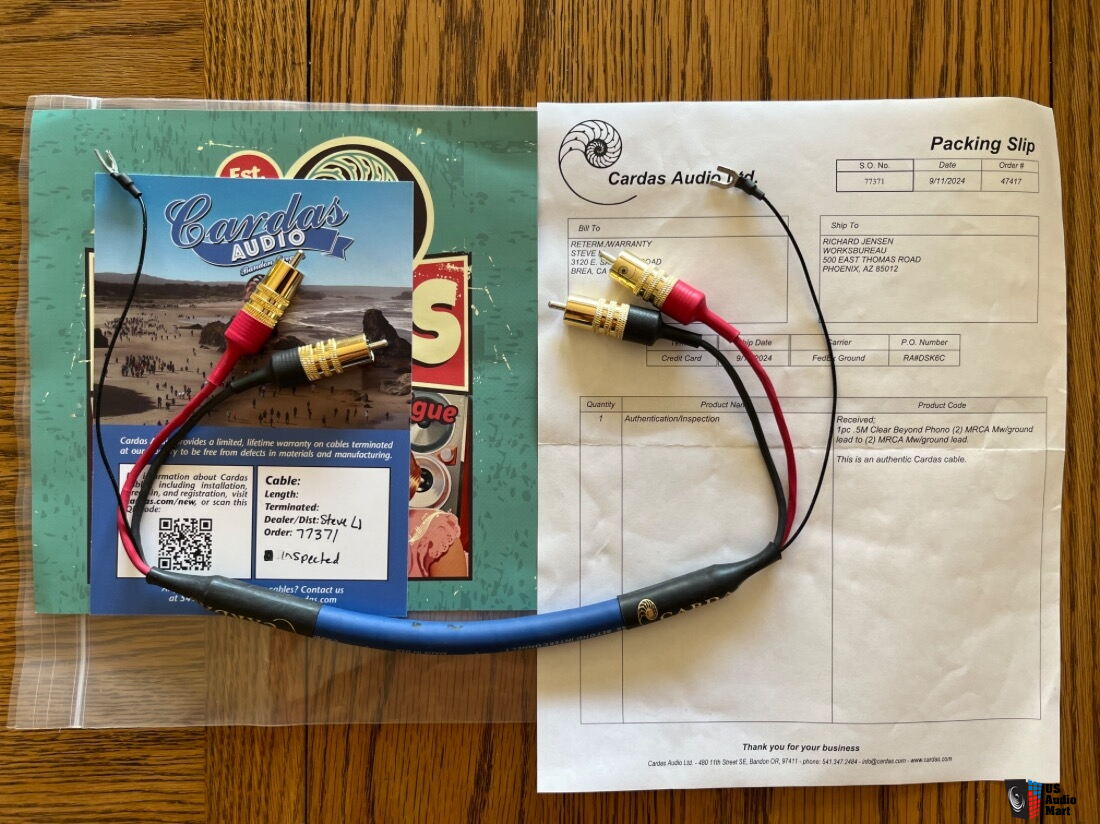 Cardas Clear Beyond Phono Cable For Sale - Canuck Audio Mart