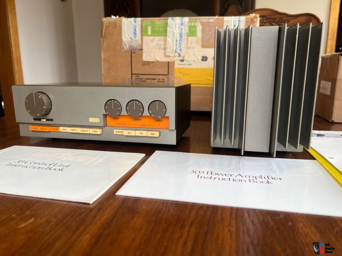Quad 33 preamp and Quad 303 amplifier-all accessories box & manuals ...