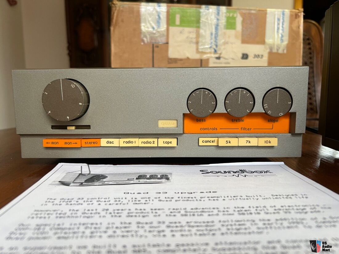 Quad 33 preamp and Quad 303 amplifier-all accessories box & manuals ...