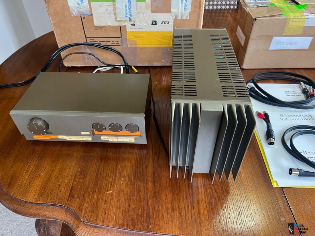 Quad 33 preamp and Quad 303 amplifier-all accessories box & manuals ...