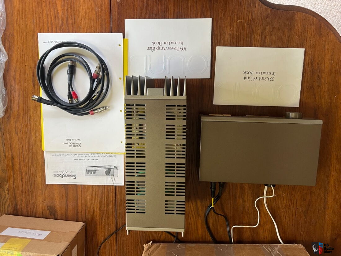 Quad 33 preamp and Quad 303 amplifier-all accessories box & manuals ...