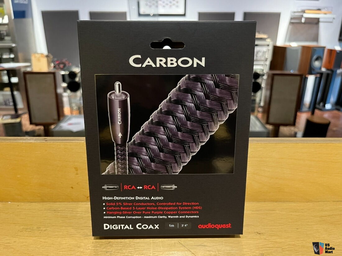 AudioQuest Carbon Coax Digital Audio Cable - 1m - NOS! Dealer Ad - US ...