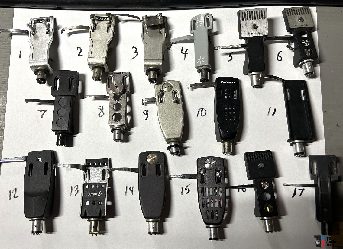 33 headshells for phono cartridge tonearm turntable $30 each different ...