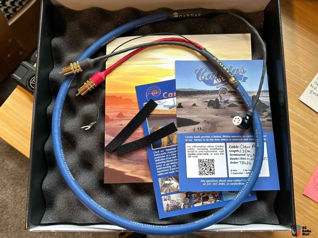 Cardas Clear Phono cable - 90˚ DIN to RCA - 1.25m Dealer Ad - US Audio Mart