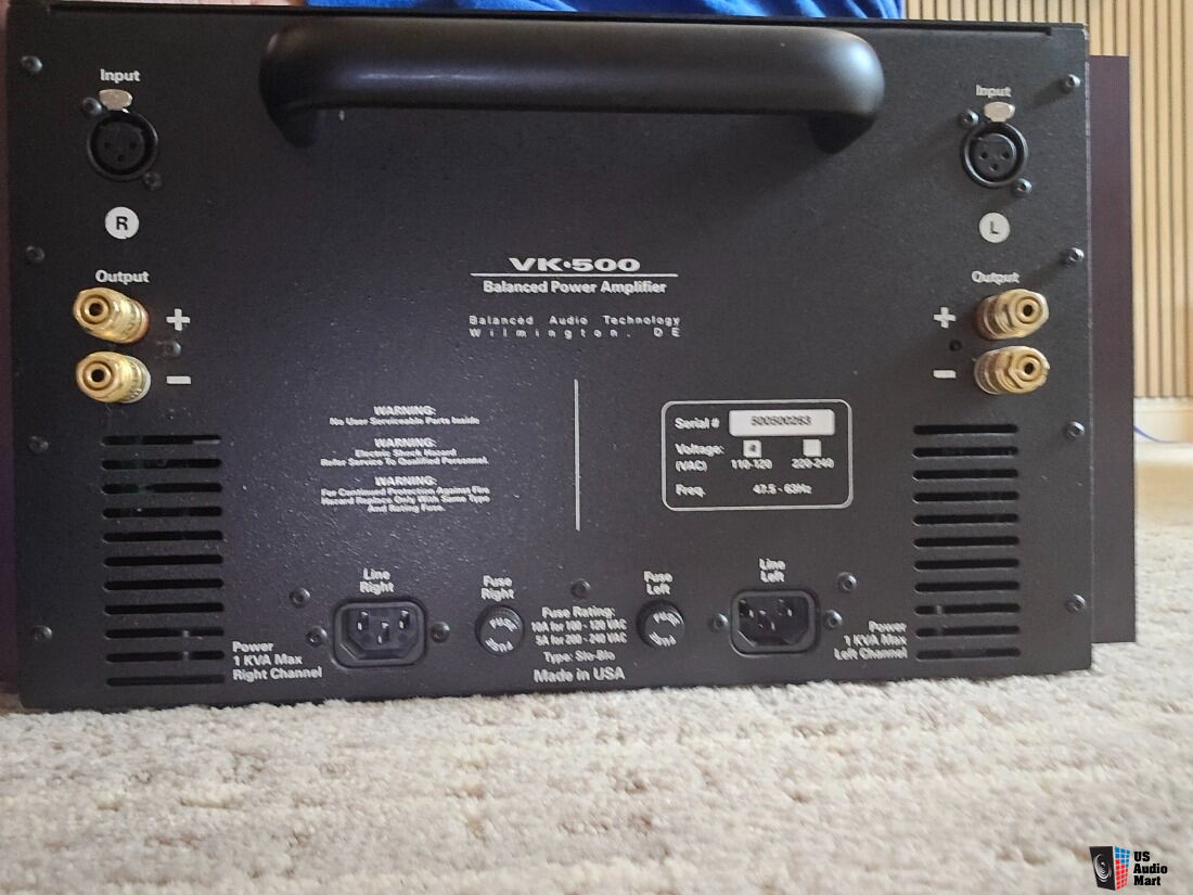 BALANCE AUDIO TECHNOLOGY VK-500 dual mono amp with 'Bat Pack' > Free ...