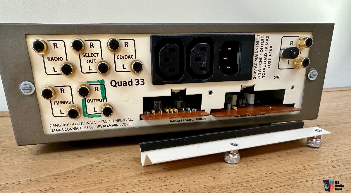 QUAD 33 Preamp. (Original) Restored by AmpLabs in the UK. RCA equipped ...