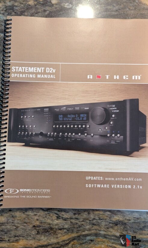 Anthem Statement D2v Photo #5594575 - US Audio Mart