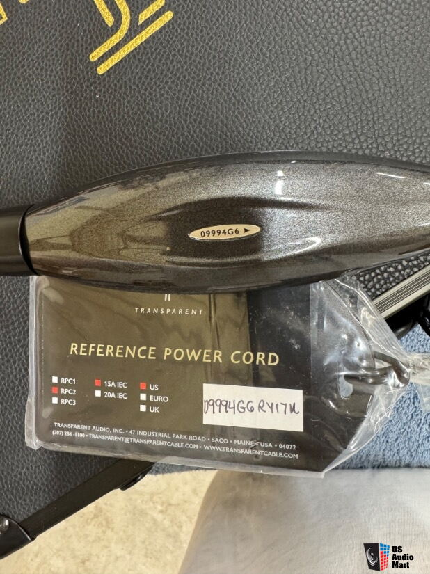 Transparent GEN 6 Reference Power Cords Photo #5596655 - US Audio Mart