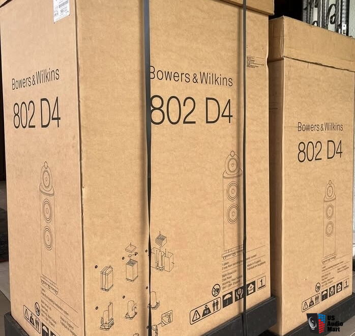 B&W 802D4 802 D4 Gloss Black Tower Speakers NIB HTML2 For Sale - US ...
