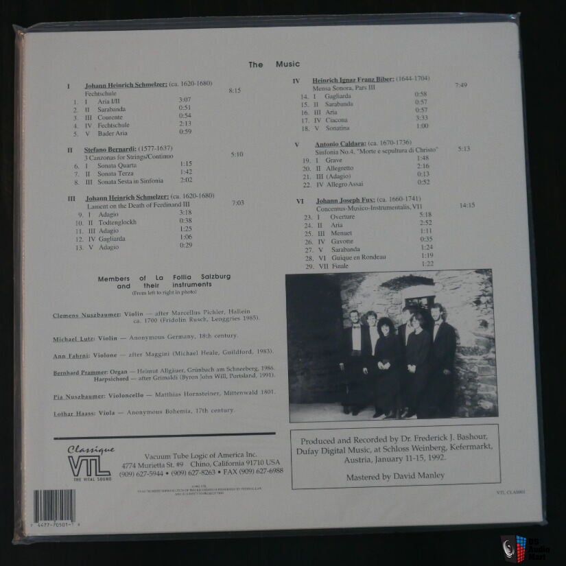 5 Sealed Audiophile LPs by VTL/David Manley, Double LP's, All Tube ...