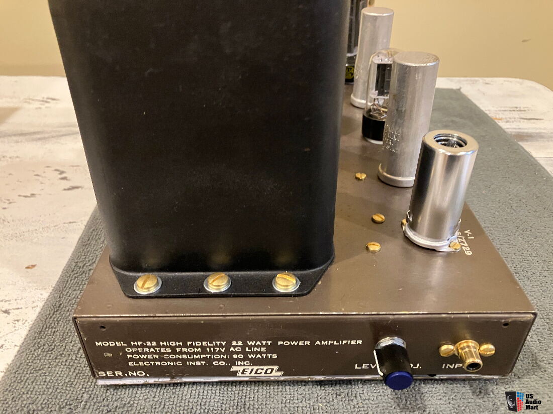 Single EICO HF 22 mono tube amp, restored as close to new as I could do ...