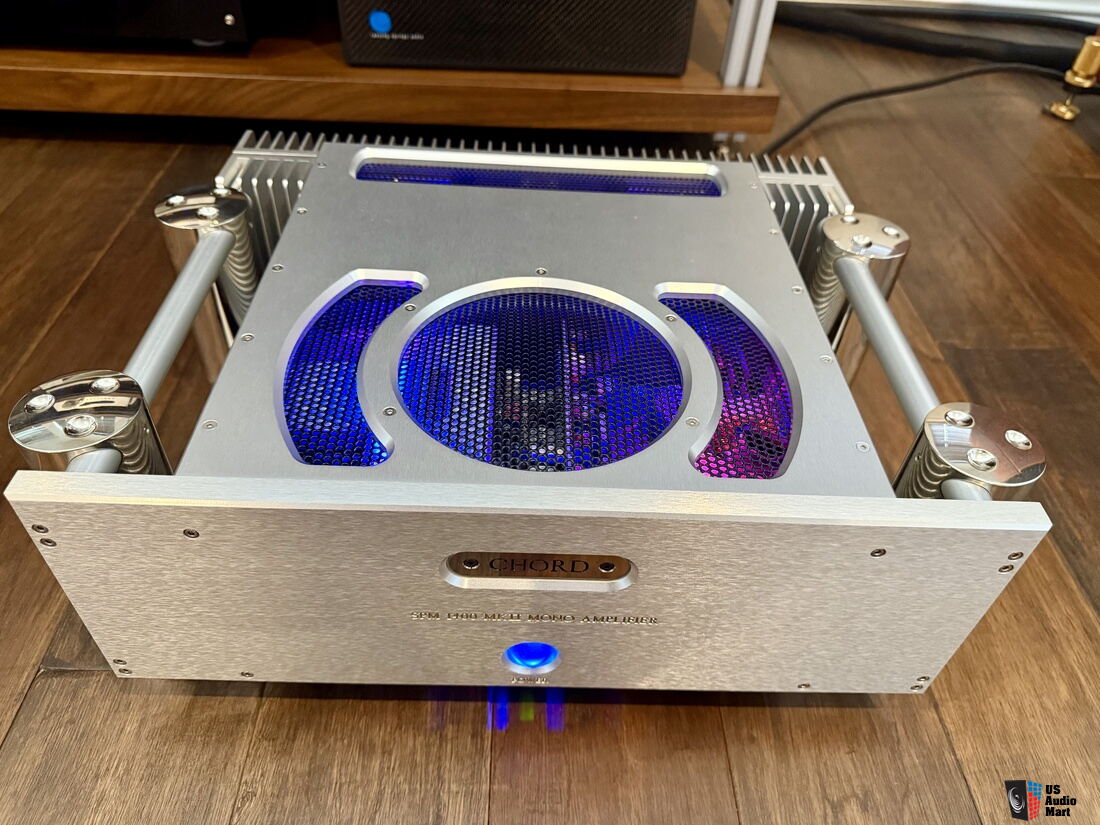 Pair Chord SPM-1400 MKII Monoblock Amplifiers with Nickel Integrated ...