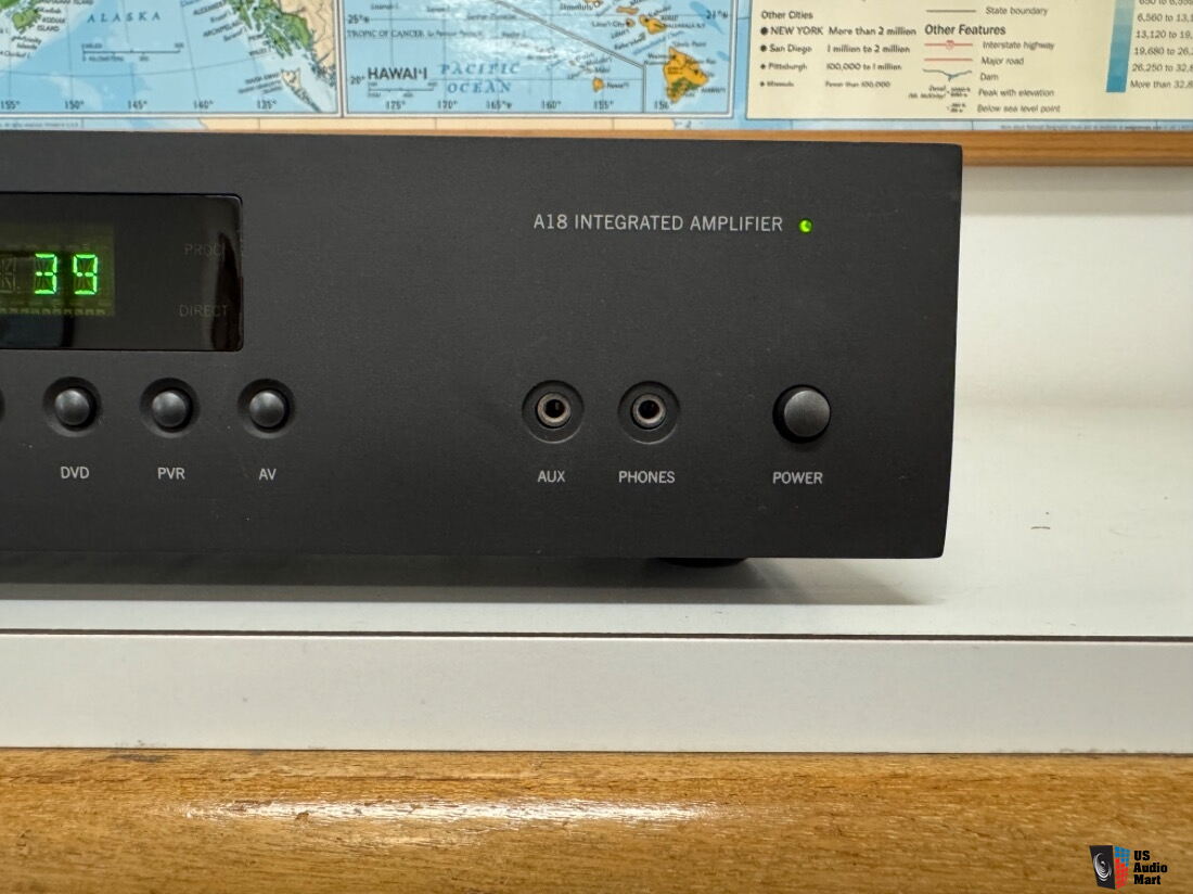 Arcam A18 integrated amplifier with remote and phono stage, orig ...