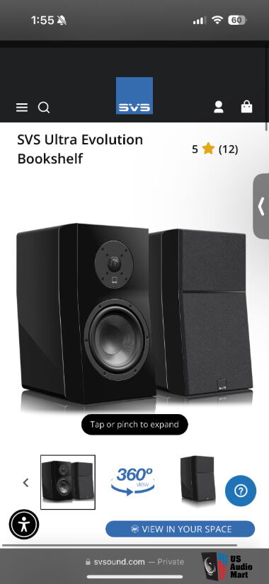 SVS Ultra Evolution Bookshelf Speakers For Sale - Canuck Audio Mart