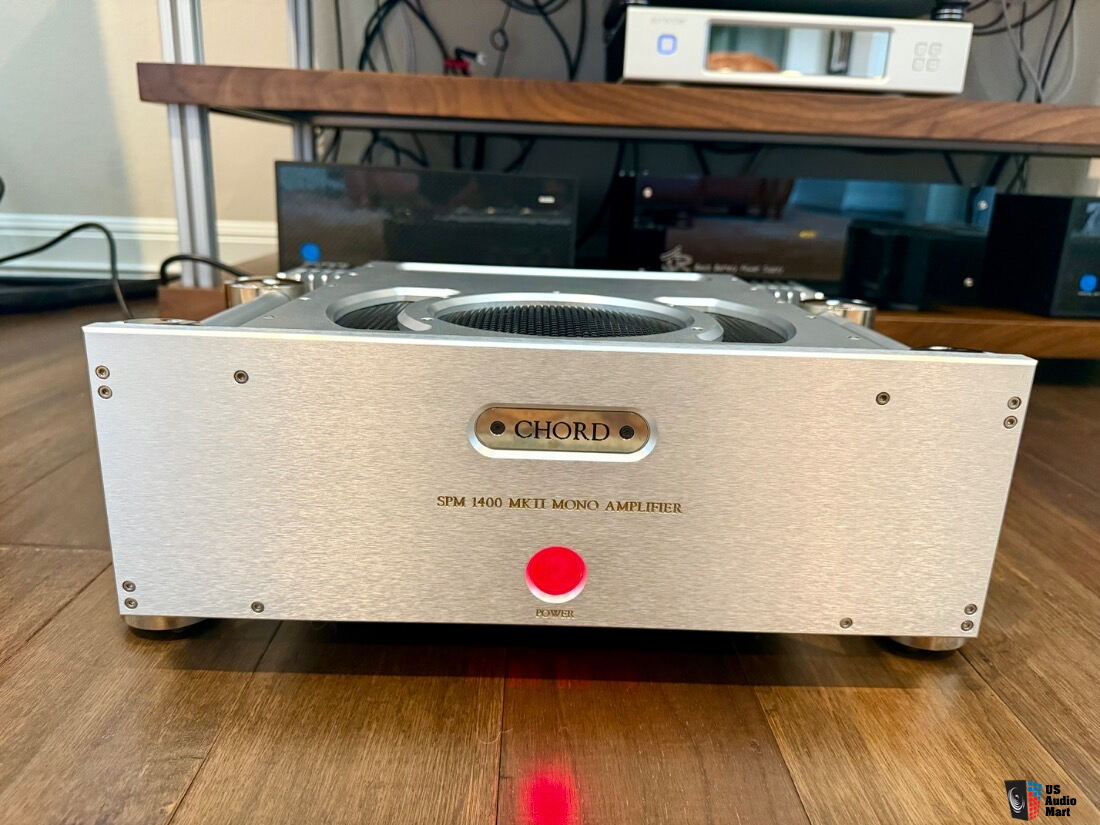 Pair Chord SPM-1400 MKII Monoblock Amplifiers with Nickel Integrated ...