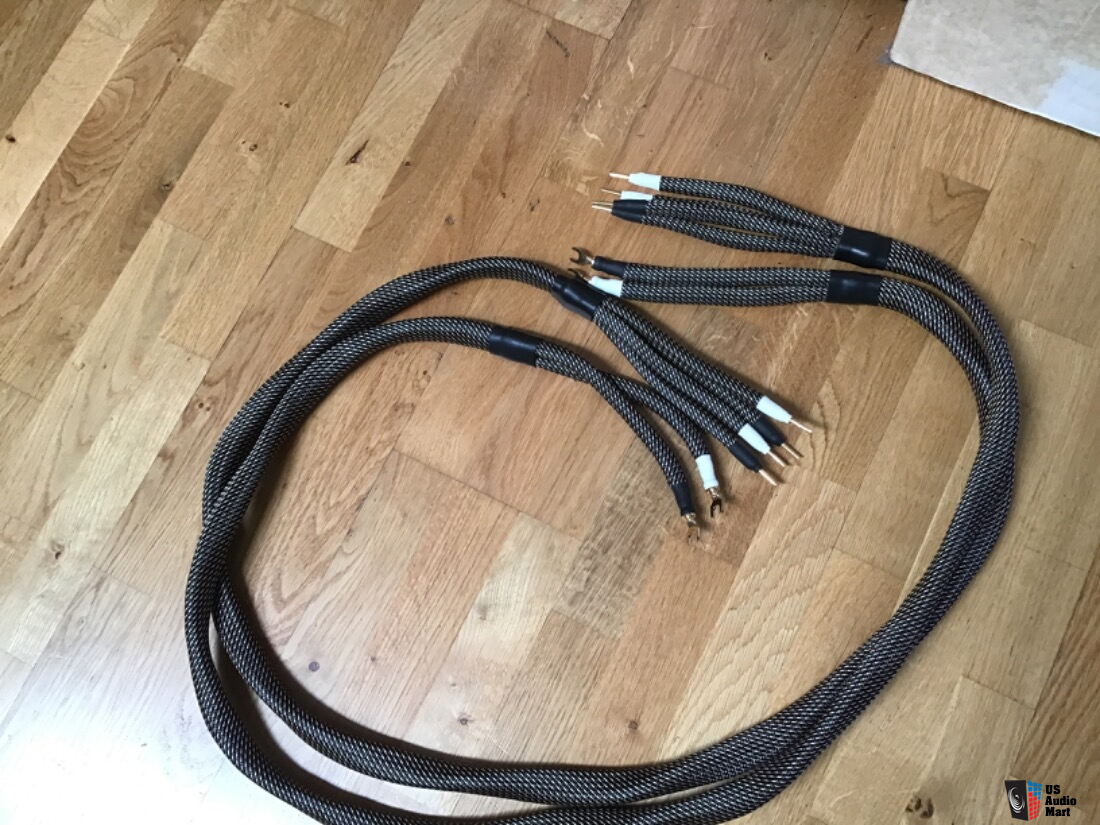 NRG Custom Cables Biwire Speaker Cables spade to banana 6.5 foot For ...
