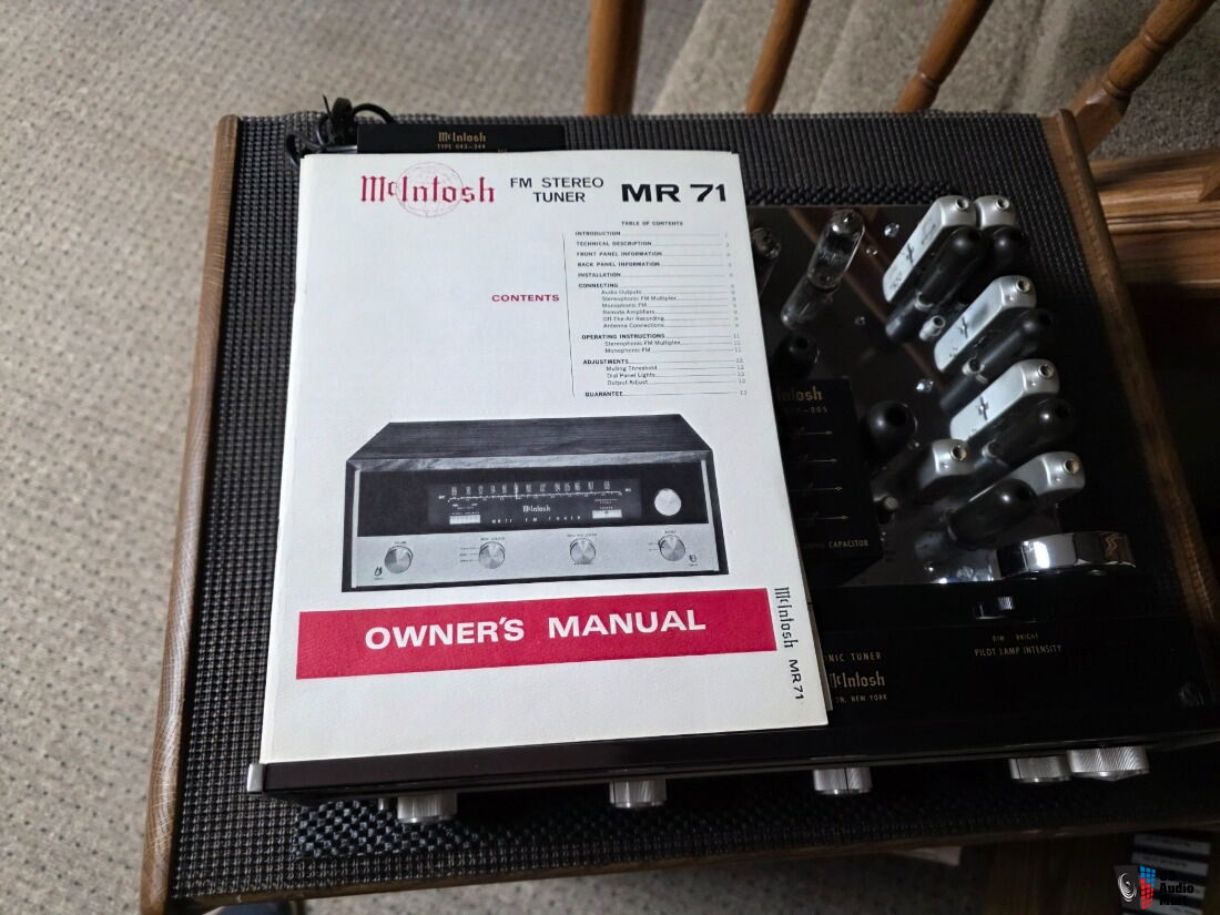 McIntosh MR71 Stereo FM Tuner Photo #5634965 - US Audio Mart