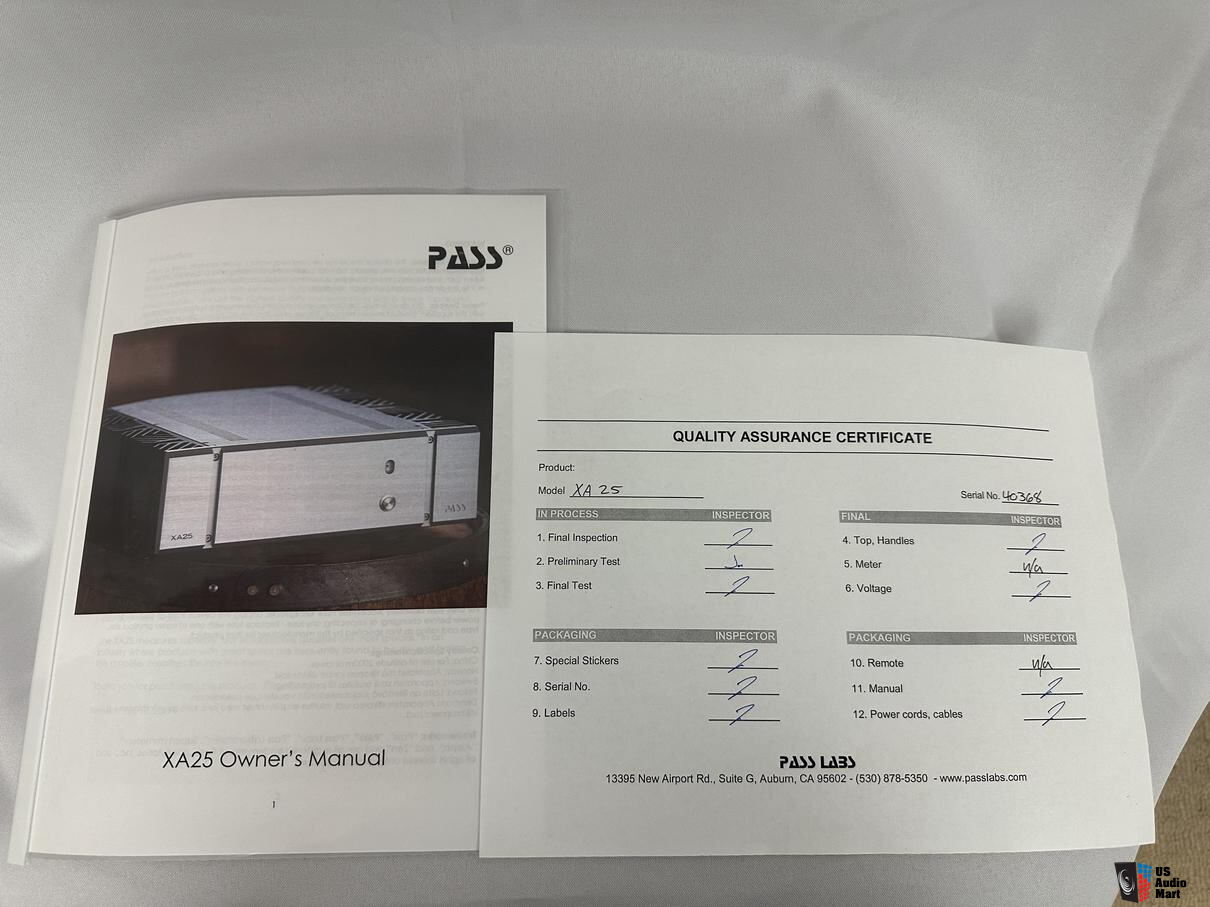 Pass Labs XA25 Photo #5647286 - US Audio Mart