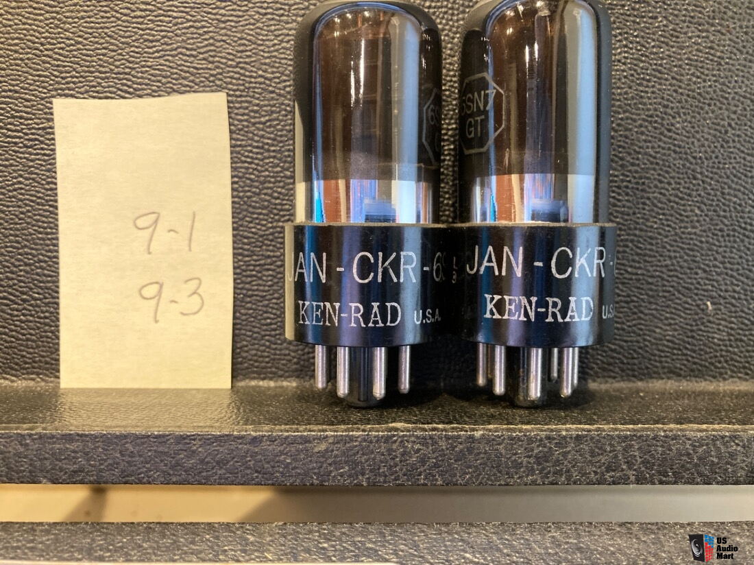 Ken Rad VT-231, 6SN7GT WWII era tubes For Sale - US Audio Mart